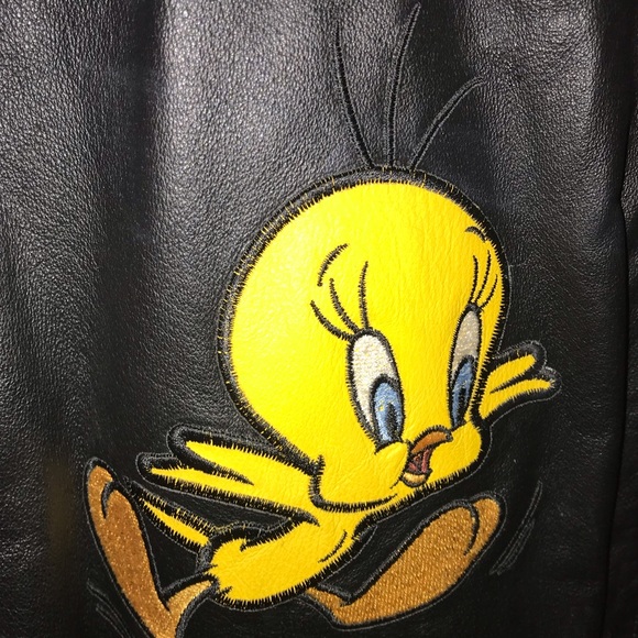 Warner Bros. | Jackets & Coats | Vintage Tweety Bird Leather Jacket ...